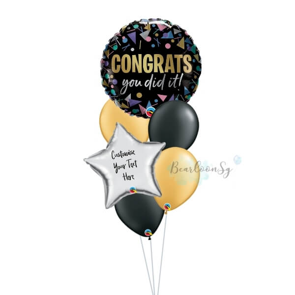 Congrats You Did It Balloon Bouquet | BearloonSG Congrats You Did It Balloon Bouquet | BearloonSG